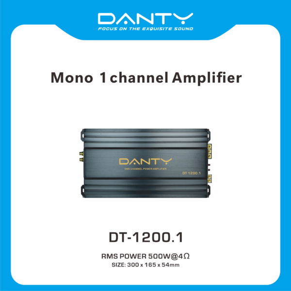 Mono 1‑Channel Car Amplifier – Monoblock Bass Amplifier – DANTY CAR AUDIO
